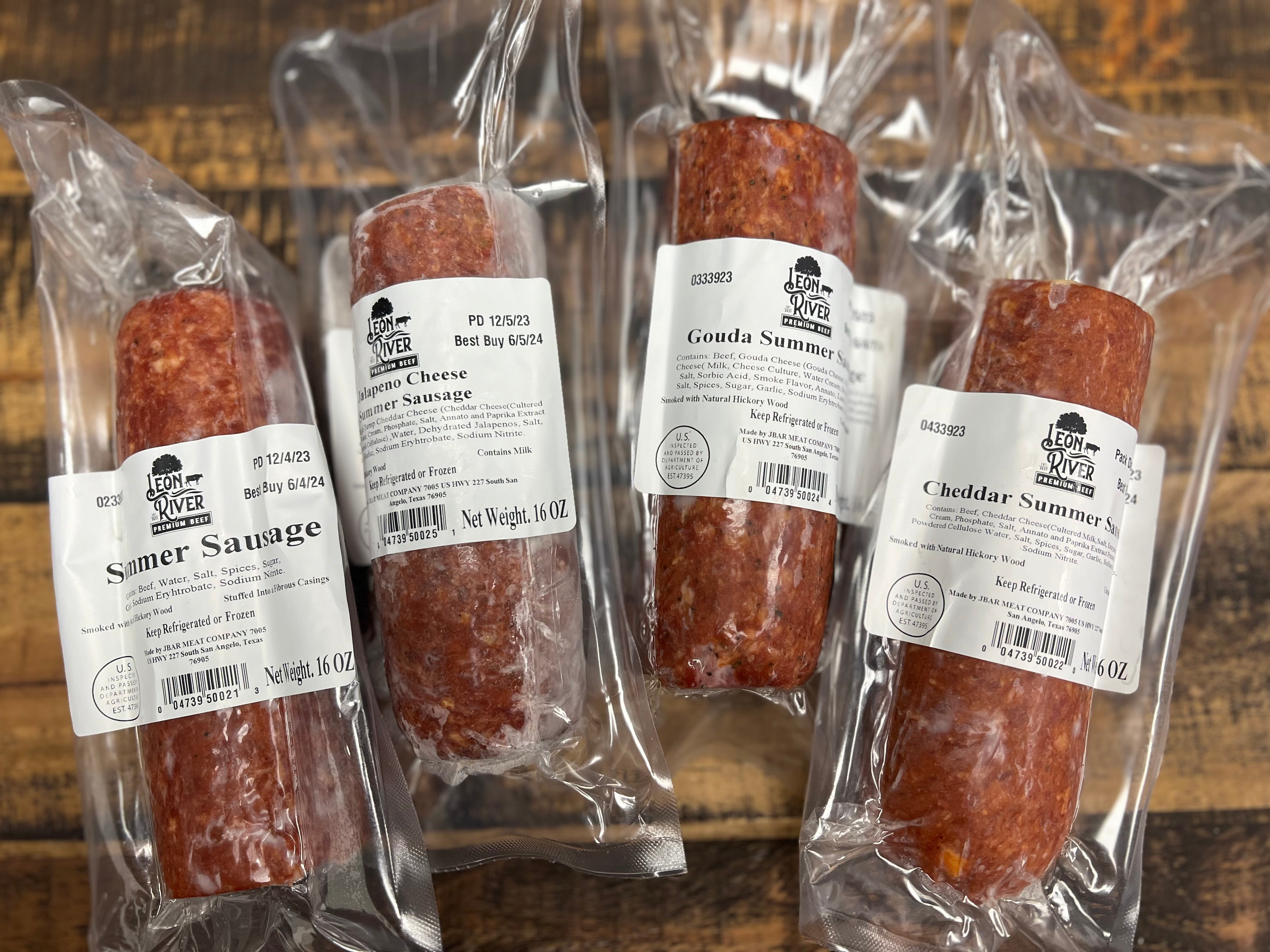 BEEF SUMMER SAUSAGE - LRPB - Leon River Premium Beef